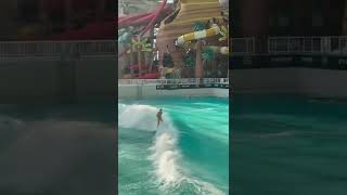 SURFING INDOOR WAVE POOL ! #surf #wavepool #indoorwave #manmade #shorts ...